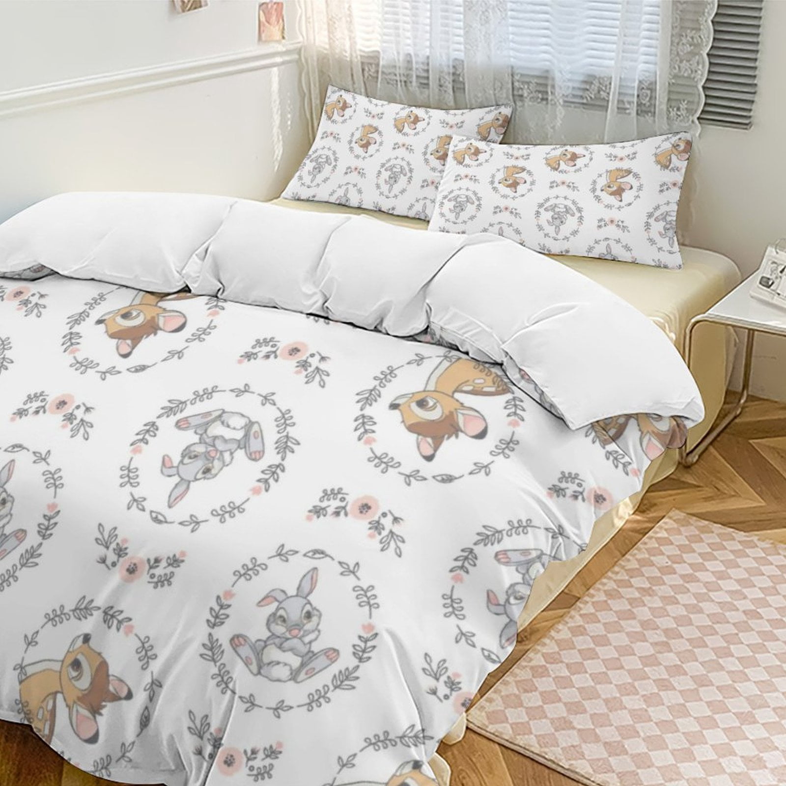 Bambi 3 Piece Bedding Set Cartoon Comforter Set Cute Duvet Cover Sets ...