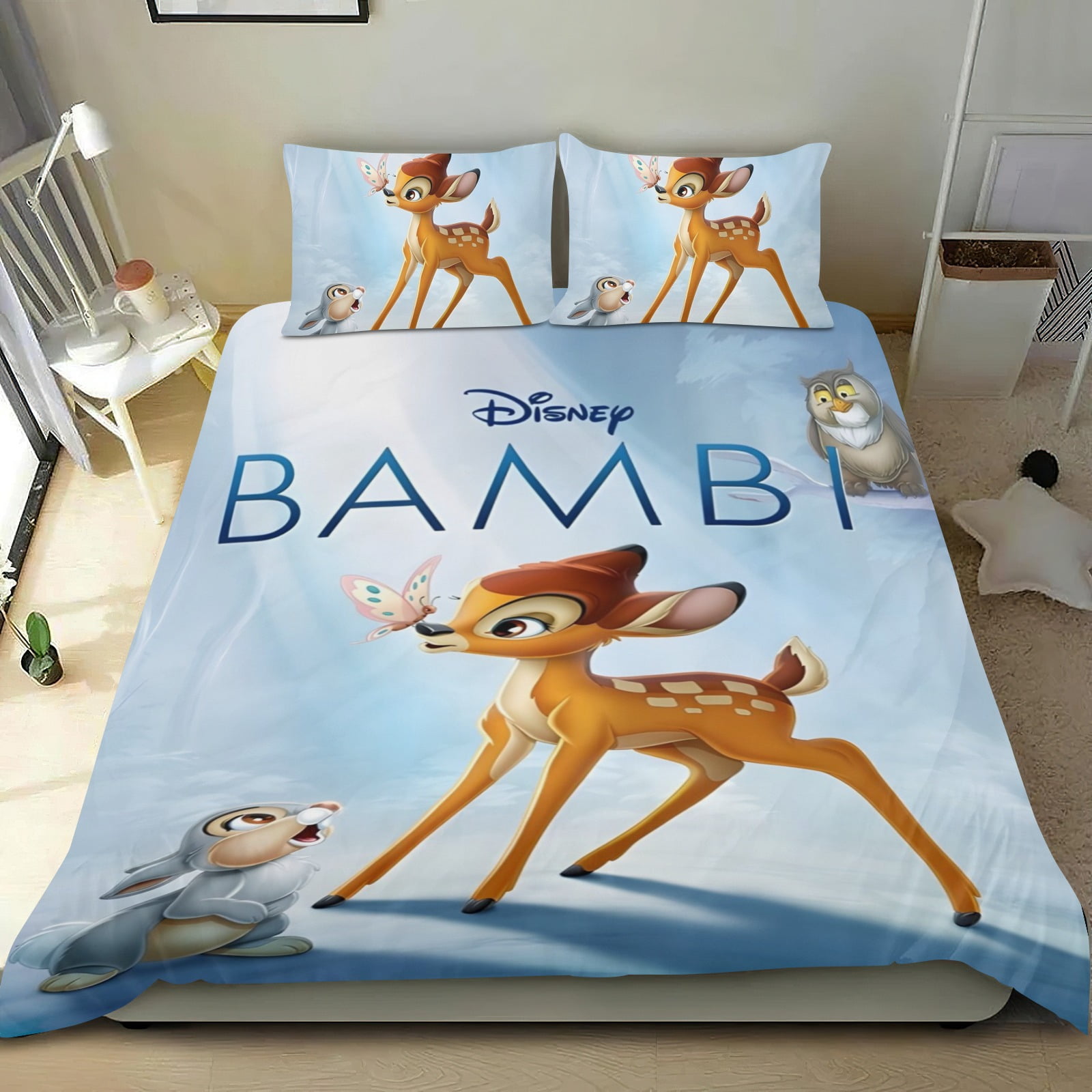 Bambi Duvet Cover Set For Kids Teens Girls Boys 3pcs Bedding Set
