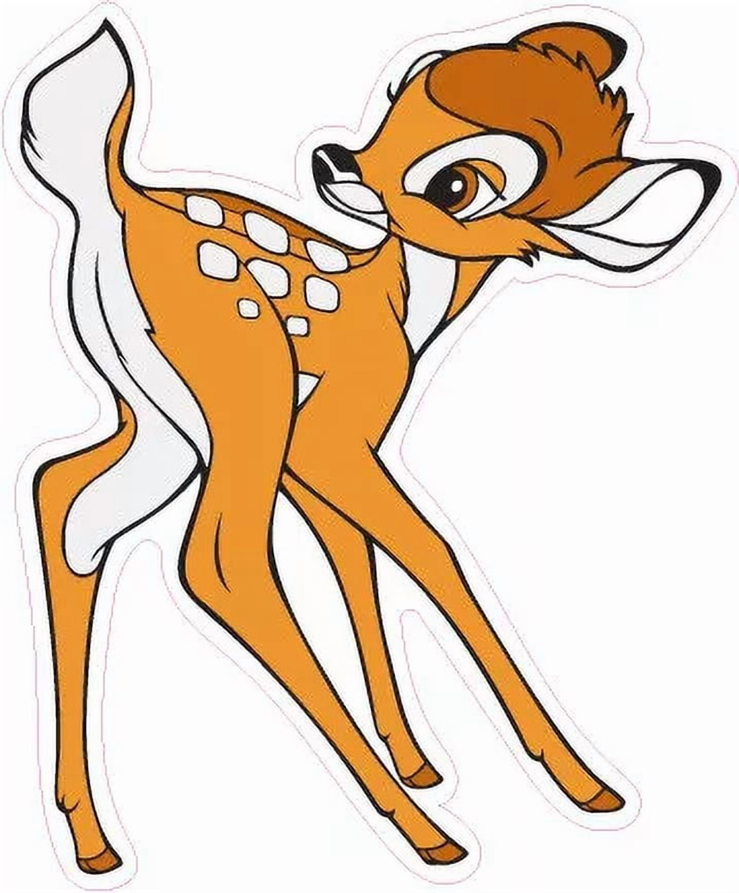 DOPASTICKER Bambi Deer Standing Window Decal Decorative Laptop, Phone ...