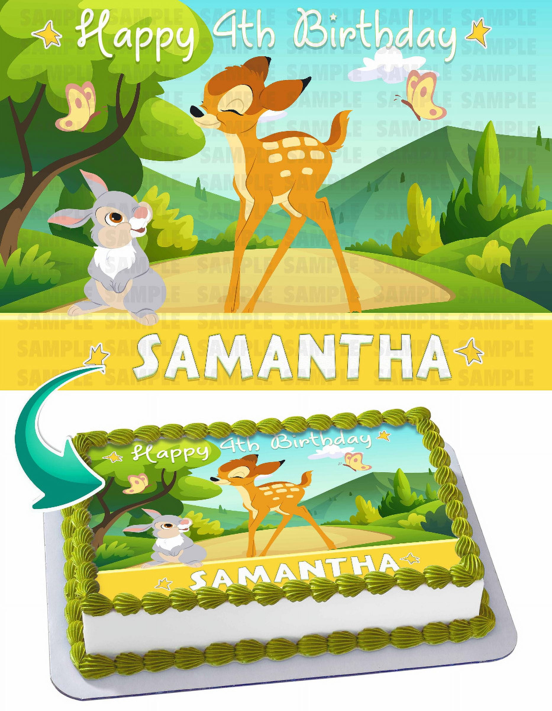 Bambi Disney Movie Edible Cake Image Topper Personalized Birthday Party ...
