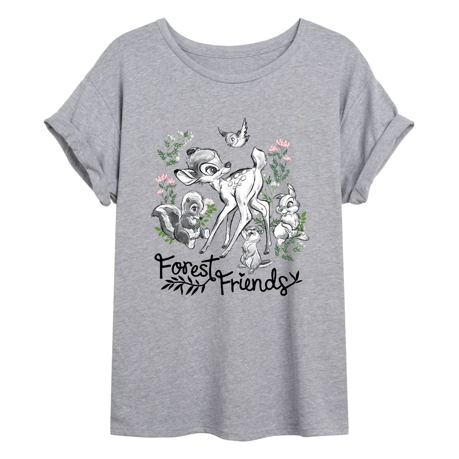 Bambi - Forest Friends - Women's Oversized T-Shirt - Walmart.com