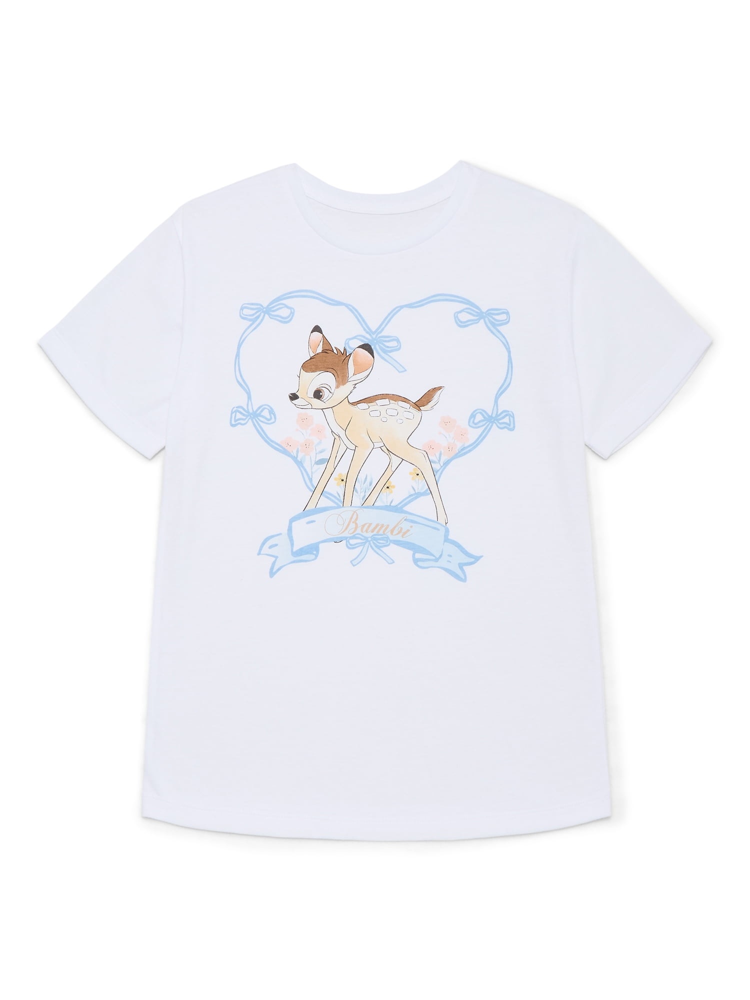 Disney Bambi Girls Short Sleeve Graphic T-Shirt, Sizes 4-16 - Walmart.com