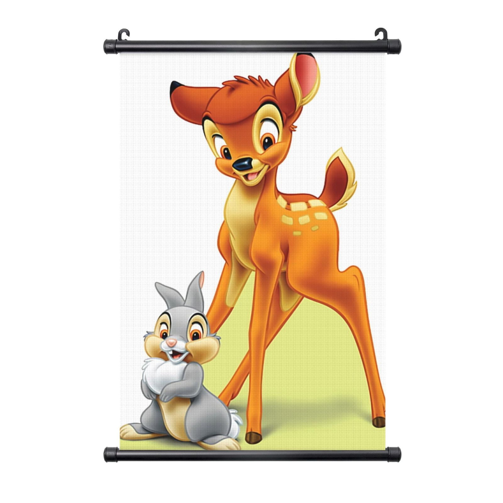 Bambi Poster Plastic Shaft Wall Hanging Banner Artwork Canvas Wall Art ...