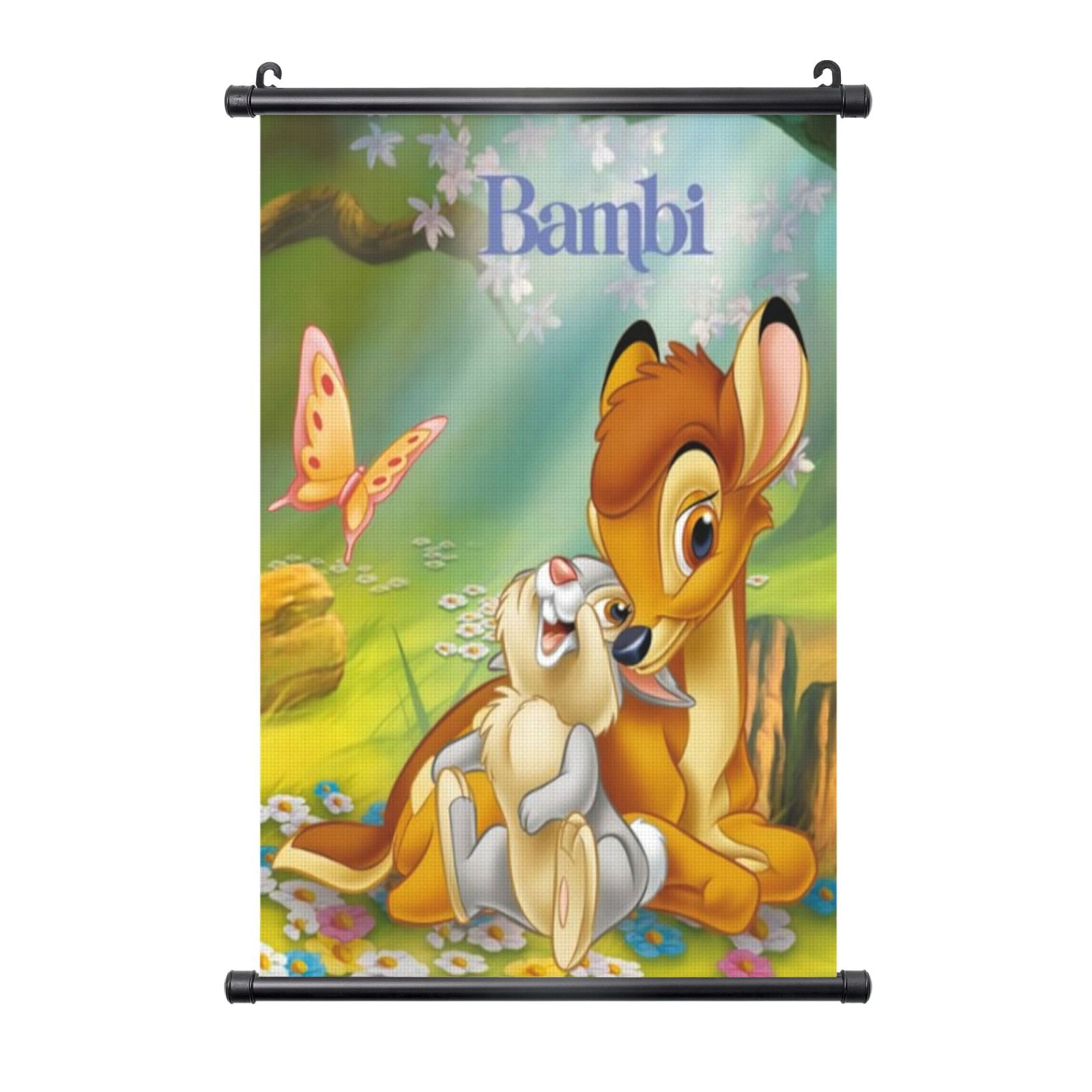 Bambi Poster Plastic Shaft Wall Hanging Banner Artwork Canvas Wall Art ...