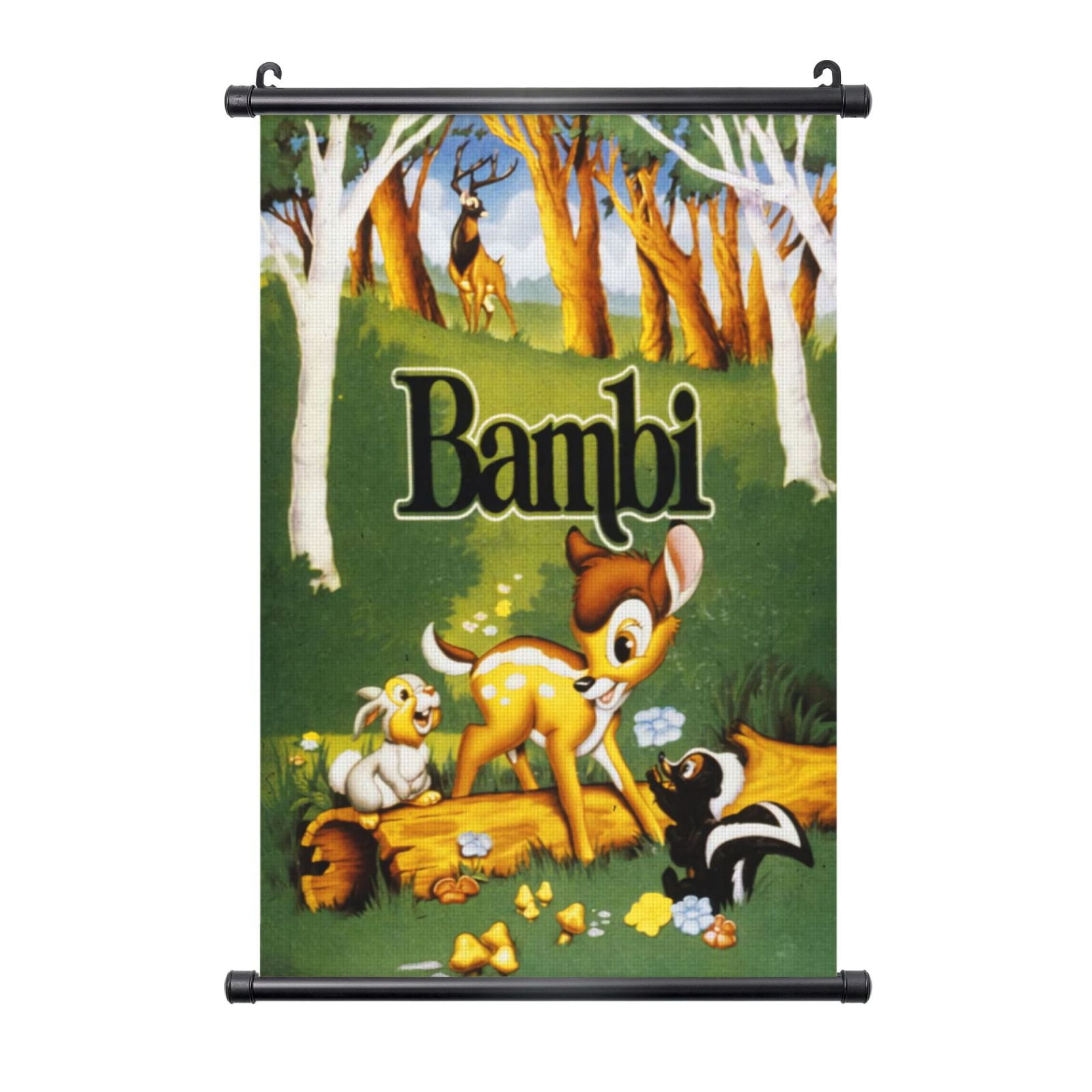 Bambi Poster Plastic Shaft Wall Hanging Banner Artwork Canvas Wall Art ...