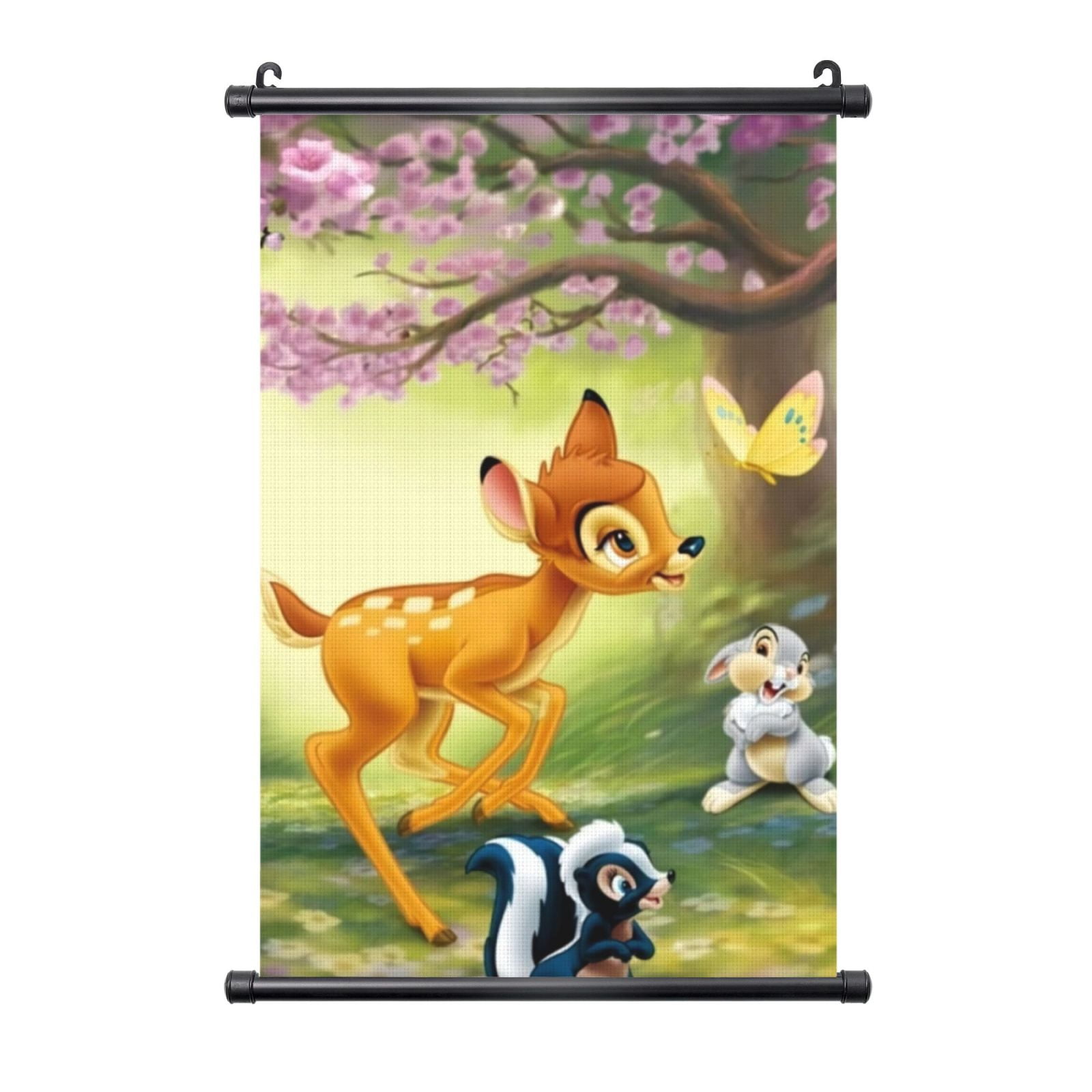 Bambi Poster Plastic Shaft Wall Hanging Banner Artwork Canvas Wall Art ...