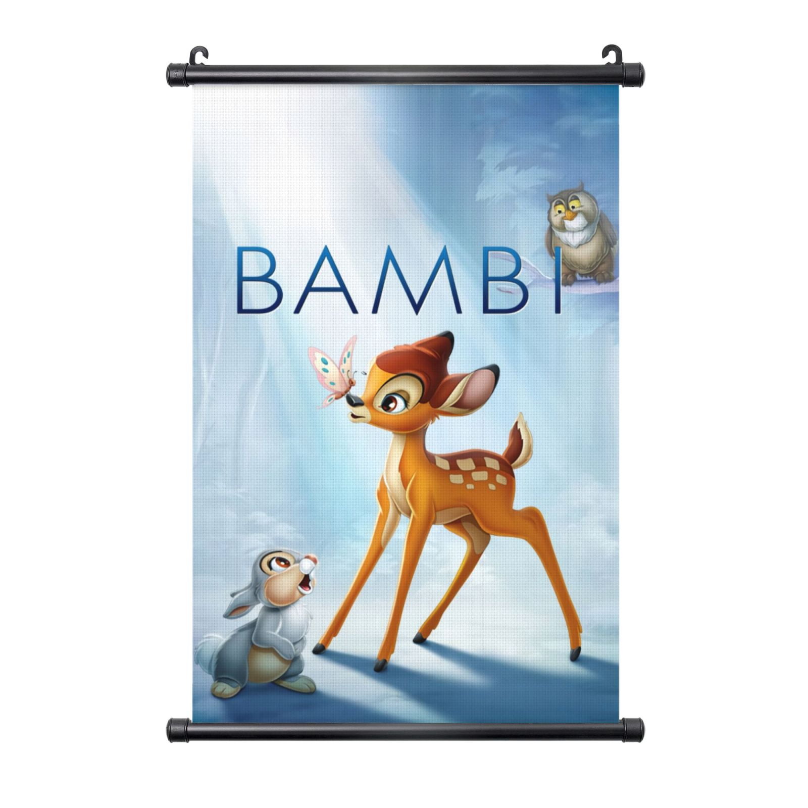 Bambi Poster Plastic Shaft Wall Hanging Banner Artwork Canvas Wall Art ...
