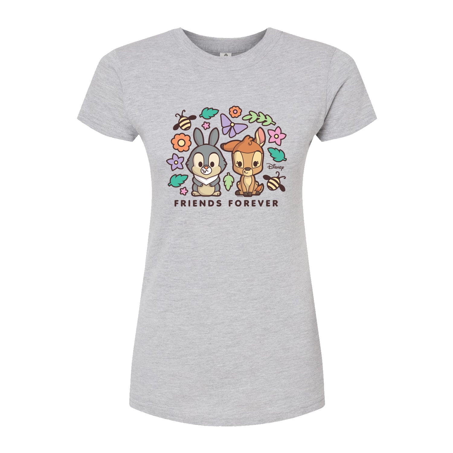 Bambi - Thumper Friends Forever - Juniors Fitted Tee - Walmart.com