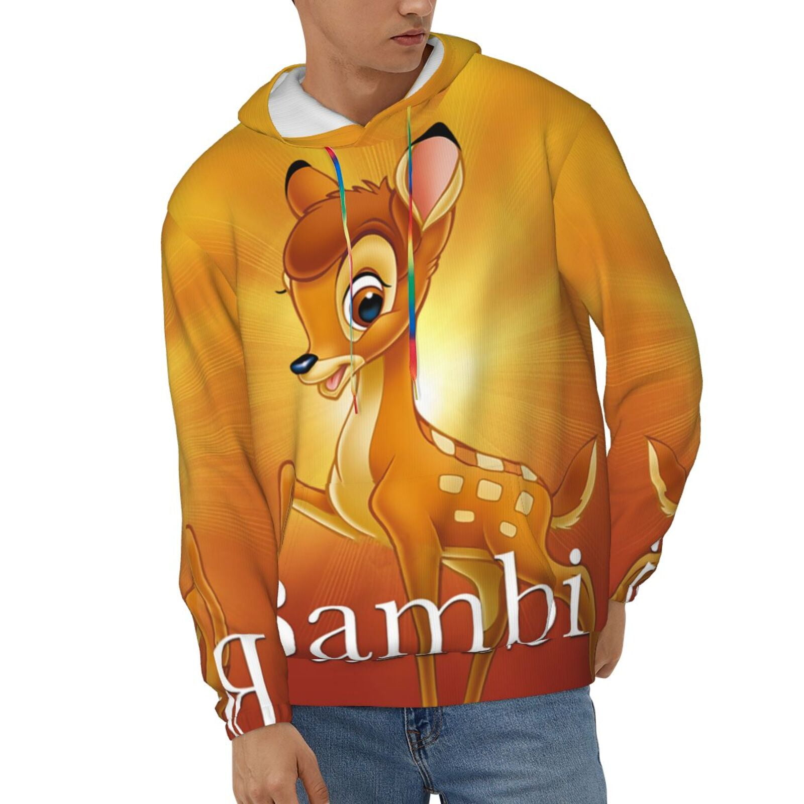 Bambi Unisex Hoodies 3D Print Hooded Sweatshirt for Men Women, Long ...