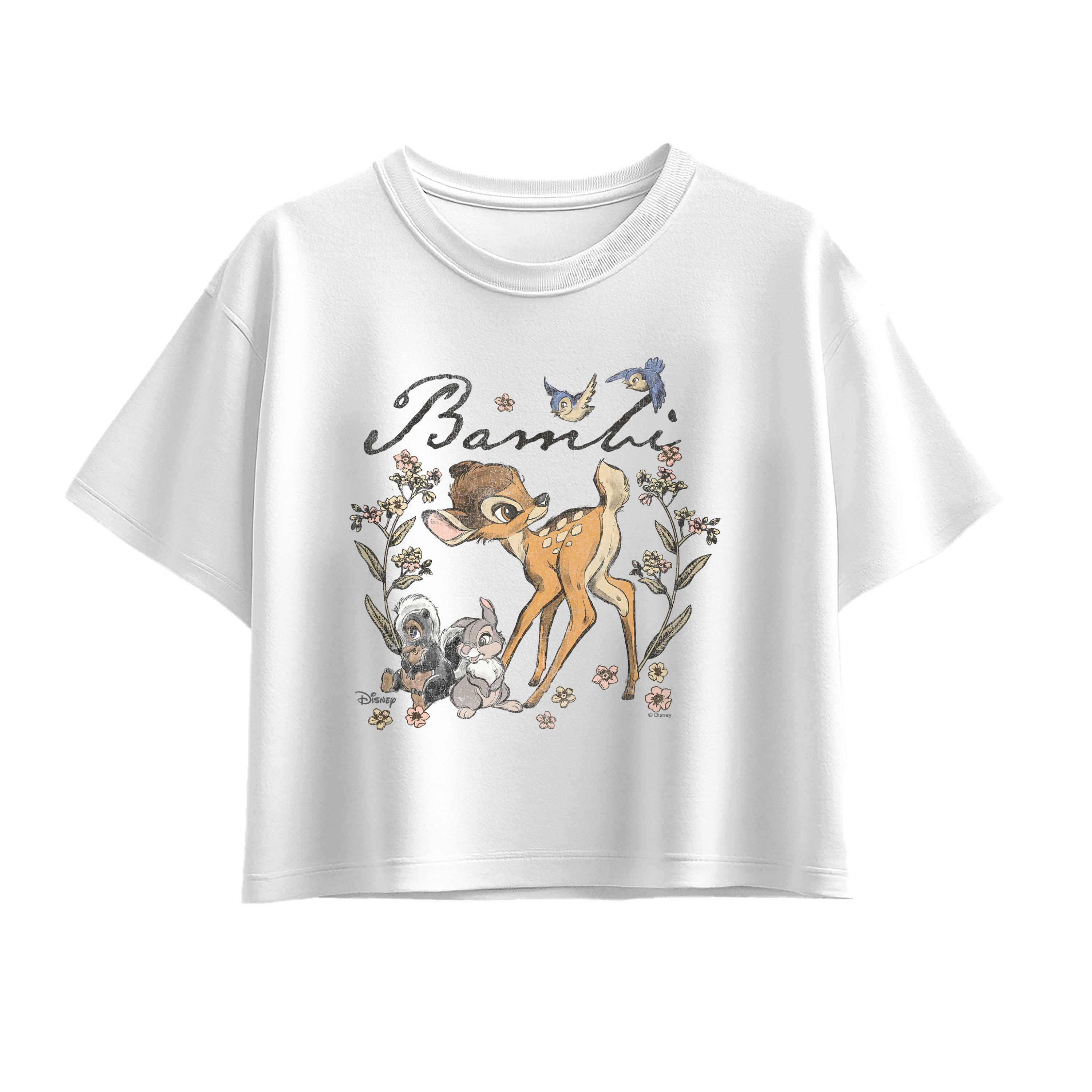 Bambi - Watercolor Friends - Youth Girls Boxy T-Shirt - Walmart.com