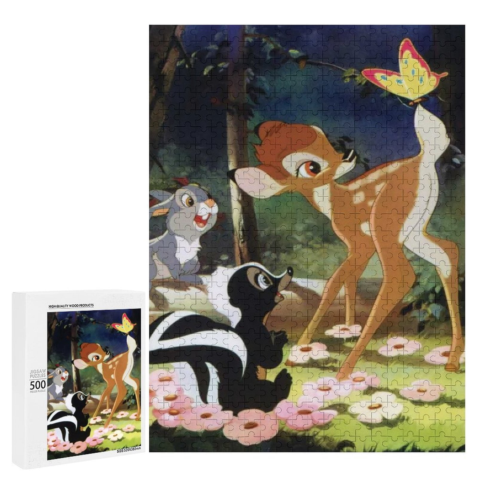 Bambi Wooden Puzzle for Adults, Challenging Jigsaw Puzzle with Storage ...