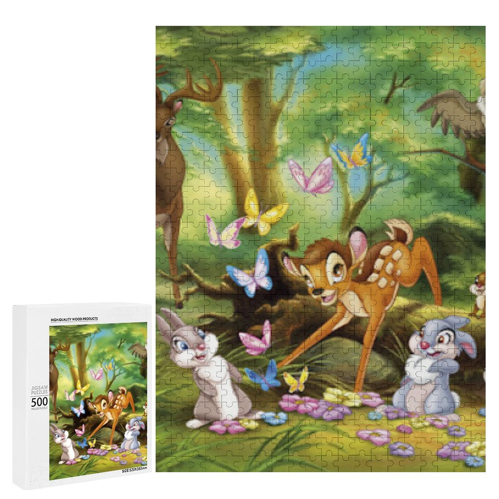 Bambi Wooden Puzzle for Adults, Challenging Jigsaw Puzzle with Storage ...