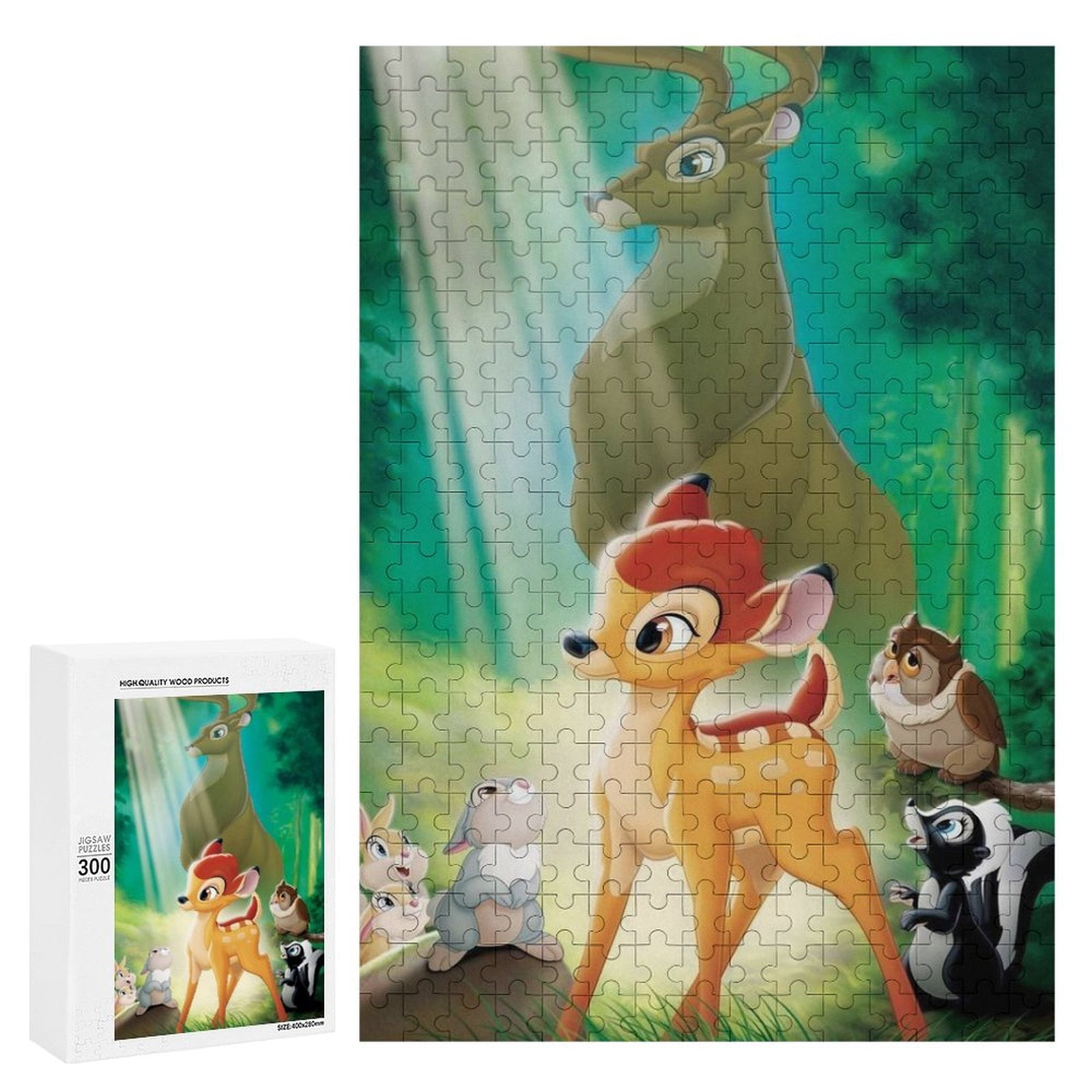 Bambi Wooden Puzzle for Adults, Challenging Jigsaw Puzzle with Storage ...