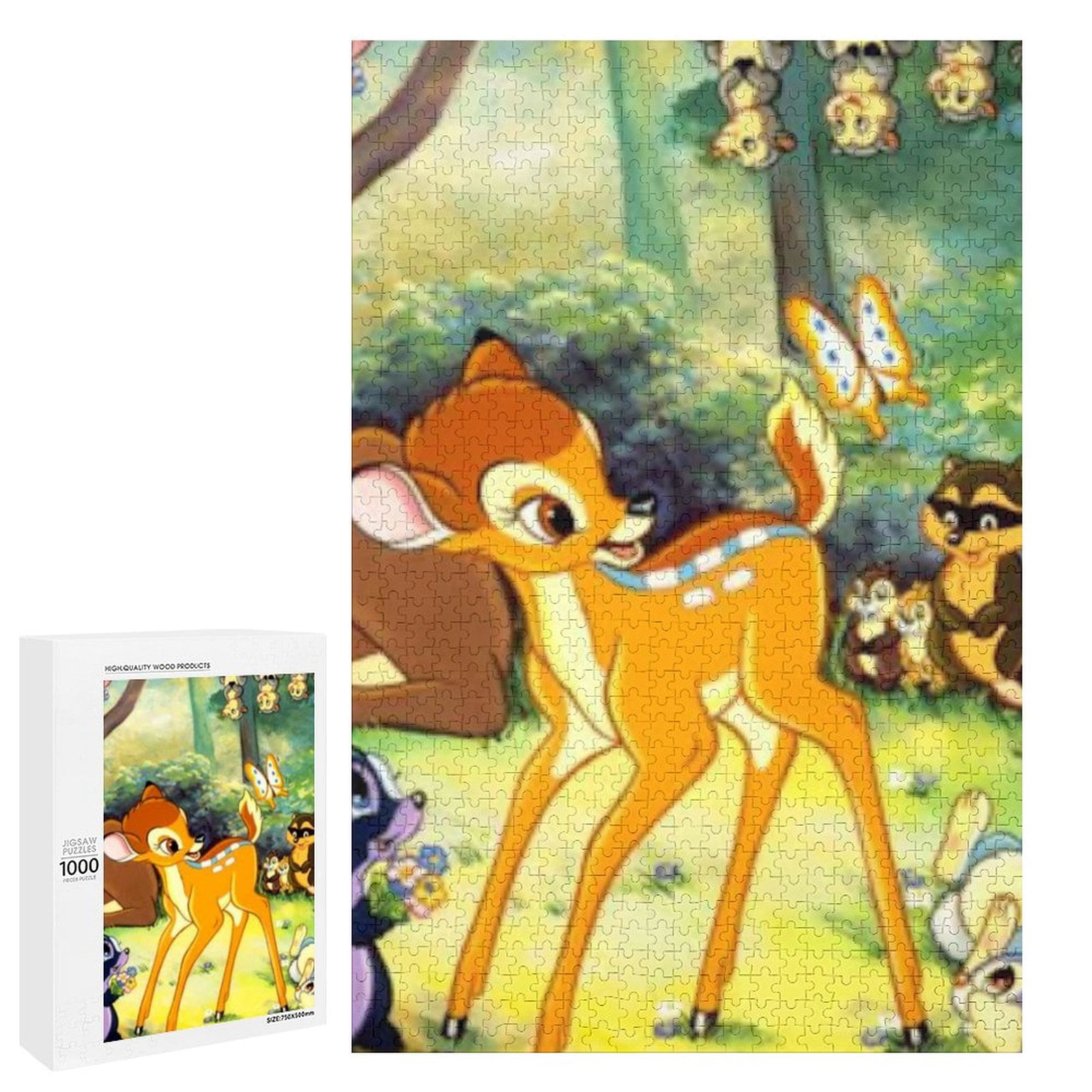 Bambi Wooden Puzzle for Adults, Challenging Jigsaw Puzzle with Storage ...