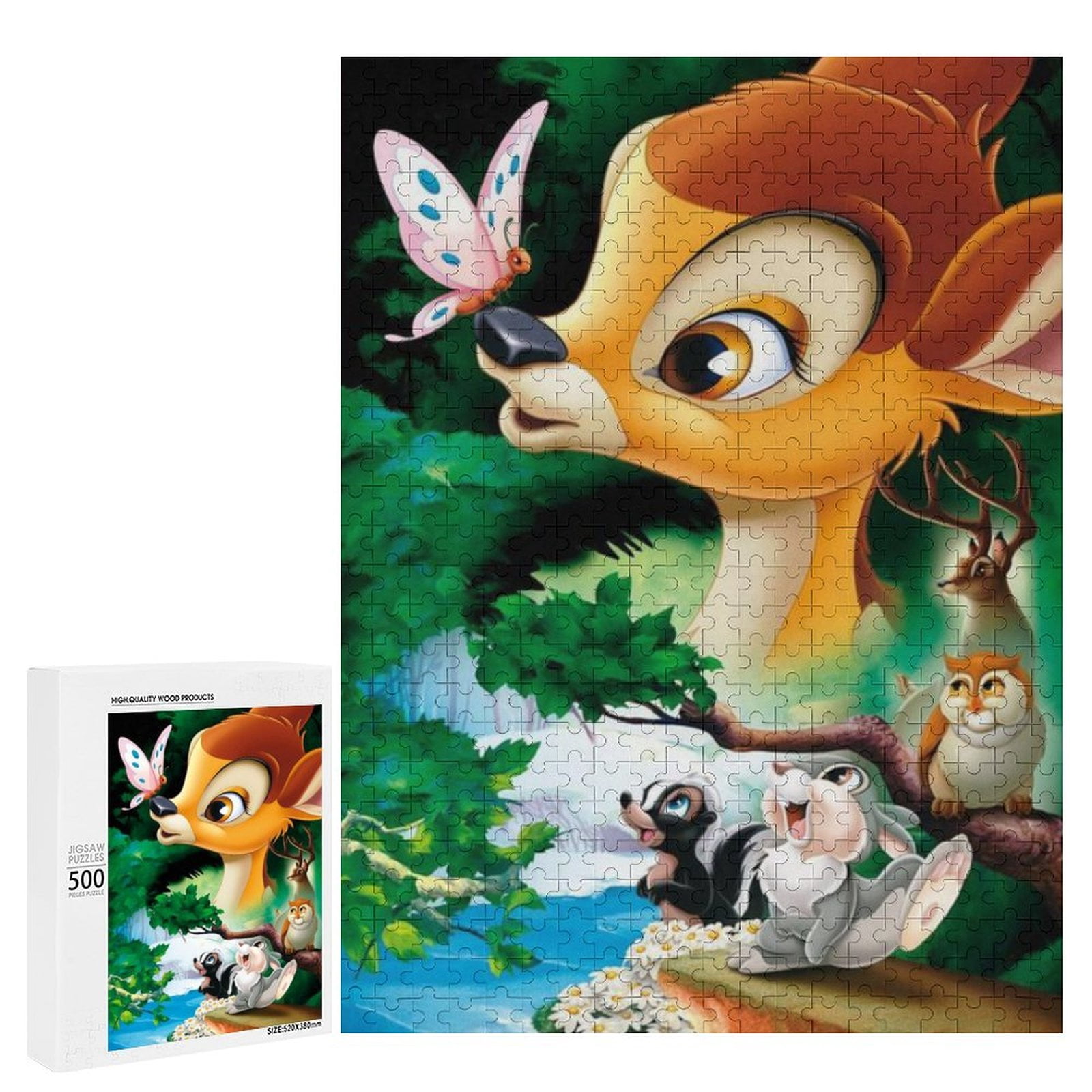 Bambi Wooden Puzzle for Adults, Challenging Jigsaw Puzzle with Storage ...