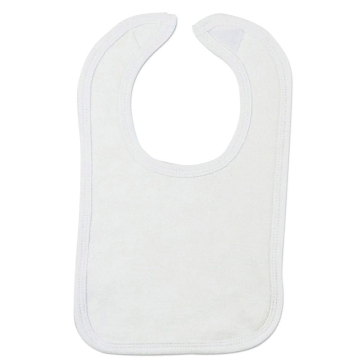 Bambini 1023 W 2-Ply Interlock White with White Trim Infant Bib ...
