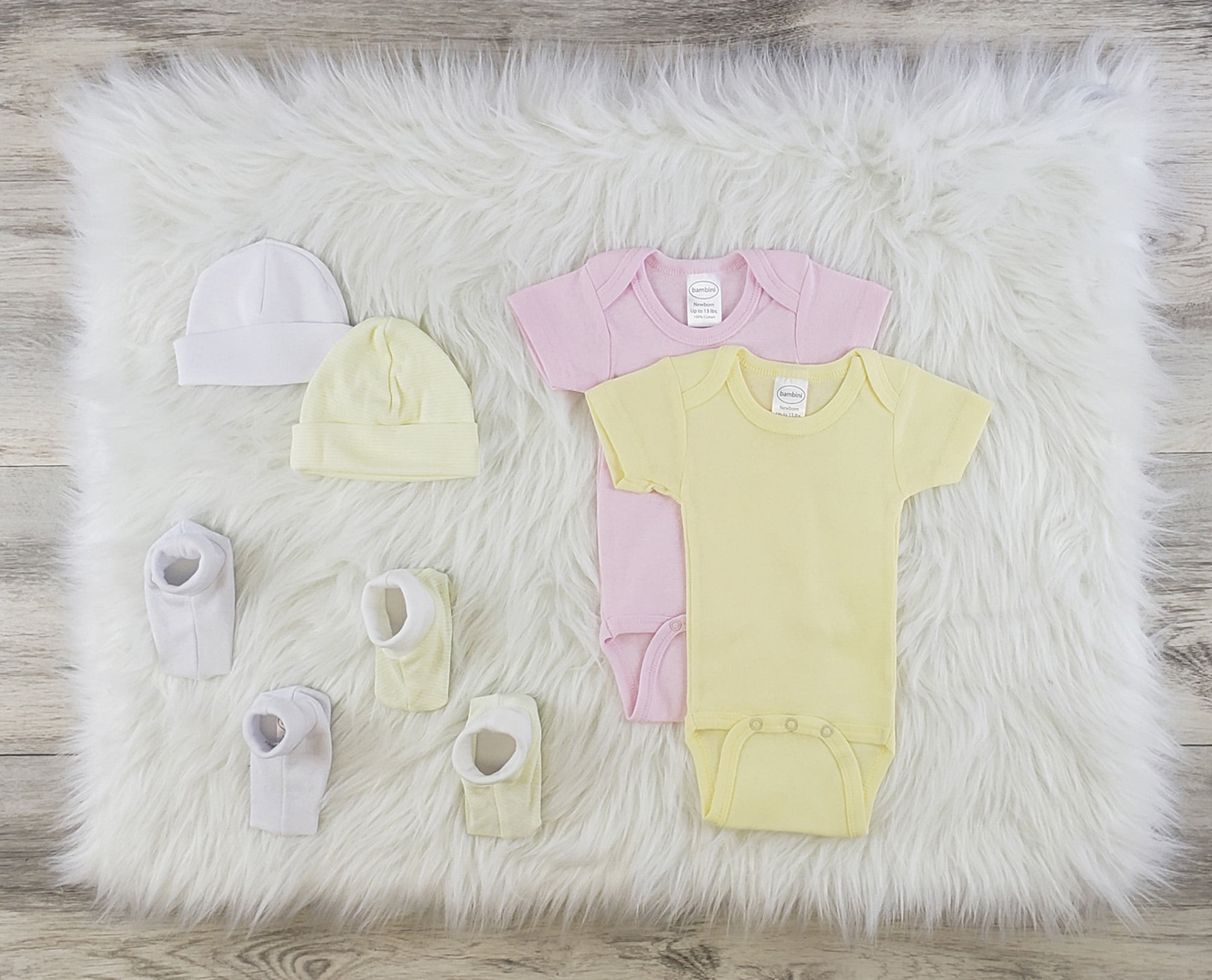Bambini 6 Pc Layette Baby Clothes Set - Walmart.com