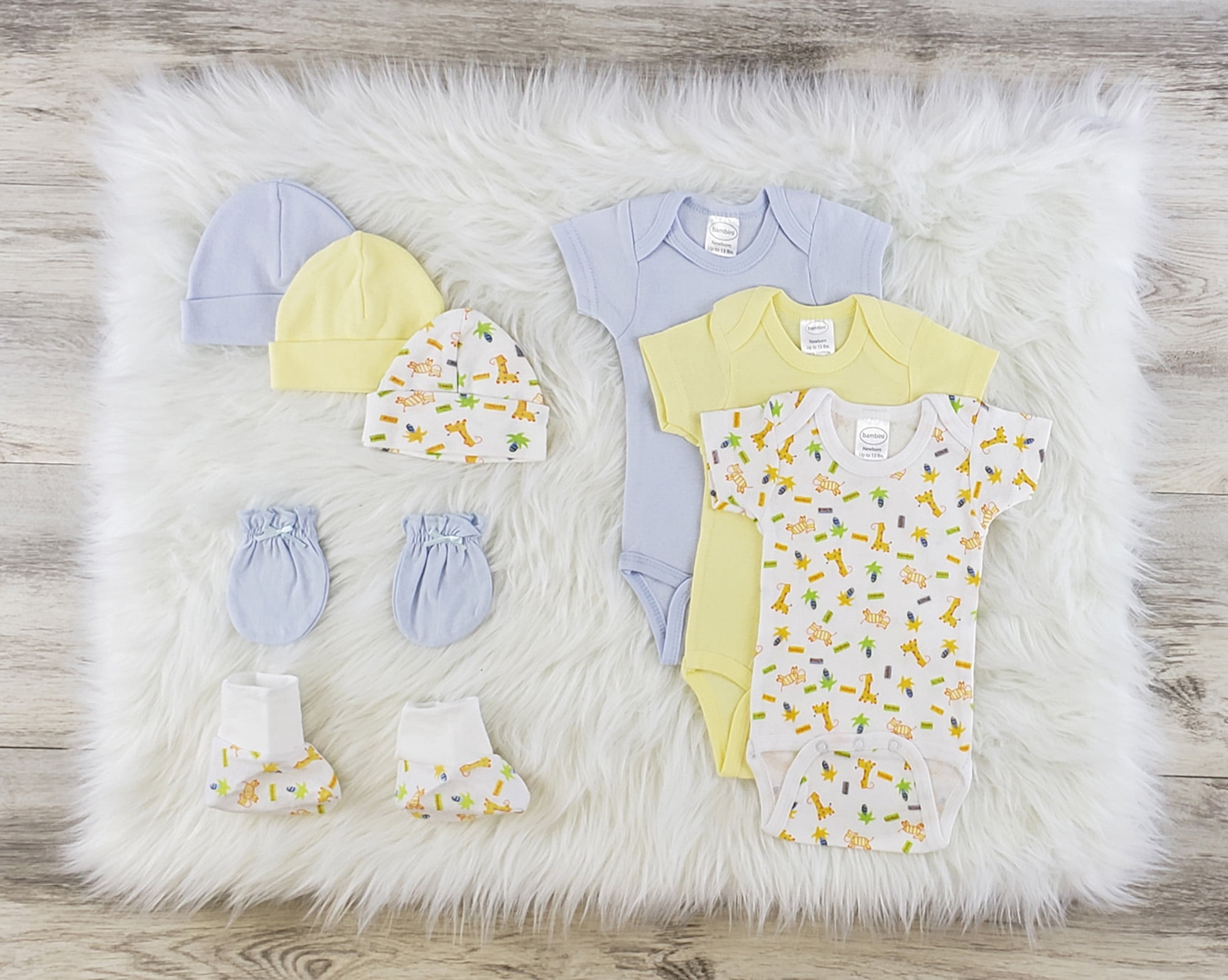 Bambini 9 Pc Layette Baby Clothes Set - Newborn - Walmart.com