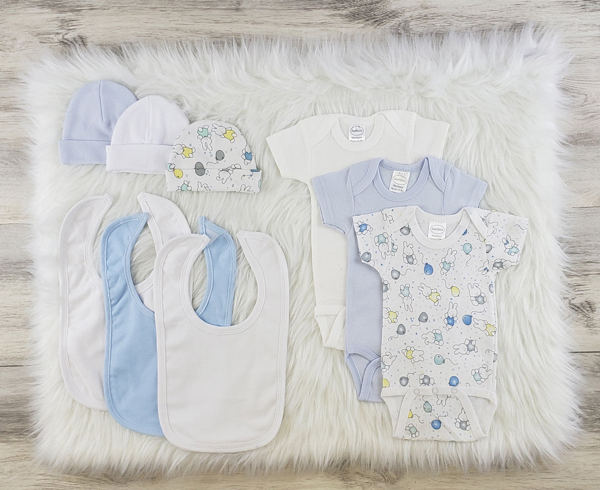 Bambini 9 Pc Layette Baby Clothes Set - Newborn - Walmart.com