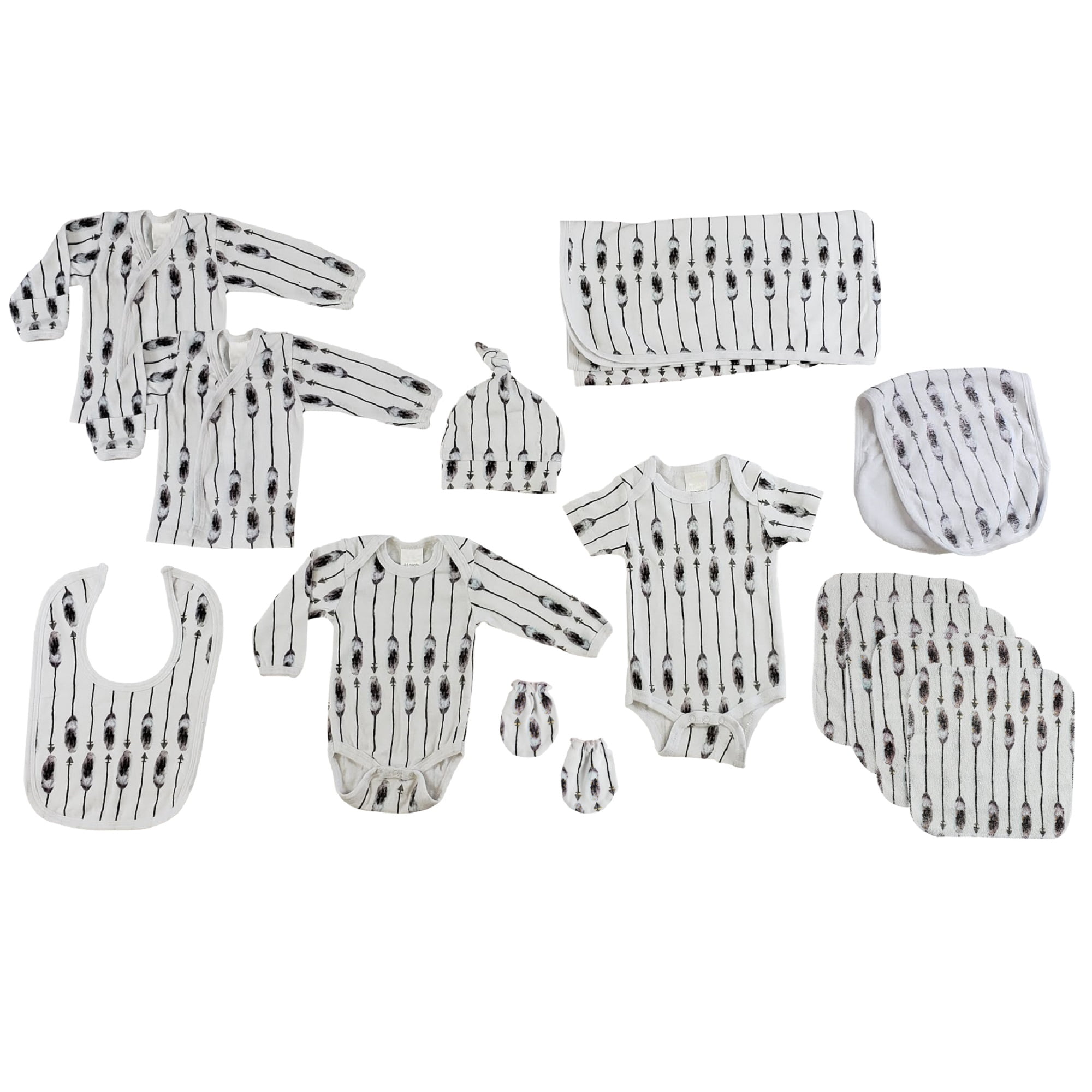 Bambini Arrow Print Newborn Baby Layette & Gift Set, White, 13-Piece ...