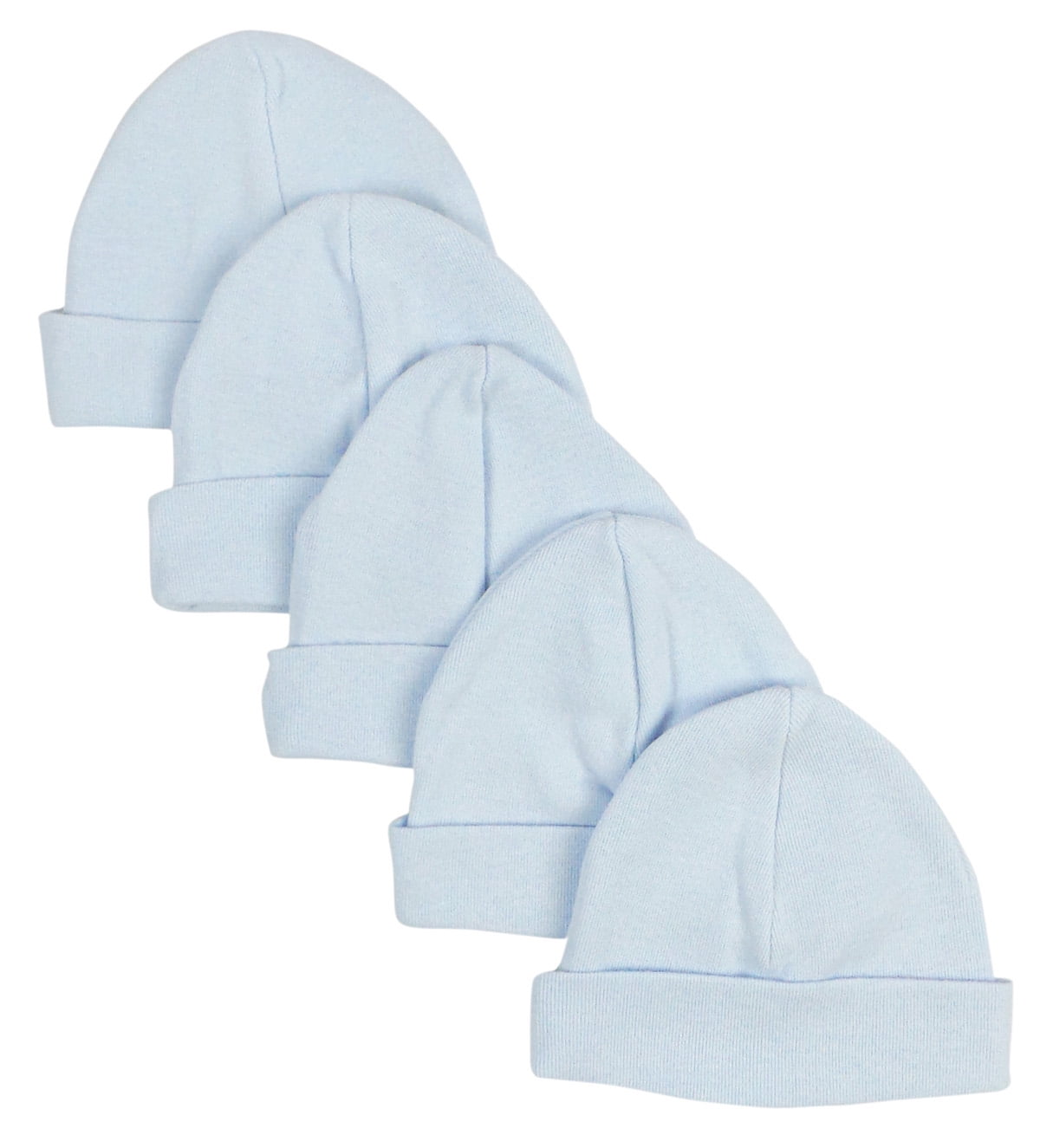 Bambini Newborn Blue Baby Cap, Hat for New Born Boys (Pack of 5 ...