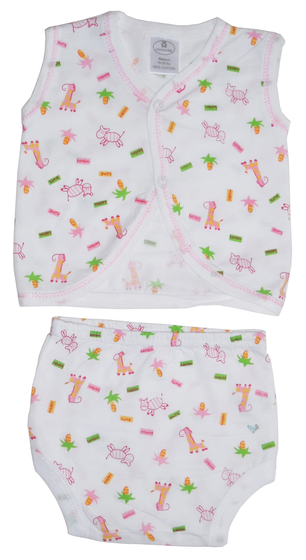 Bambini Diaper Shirt & Panty, 2pc Outfit Set (Baby Boys or Baby Girls ...
