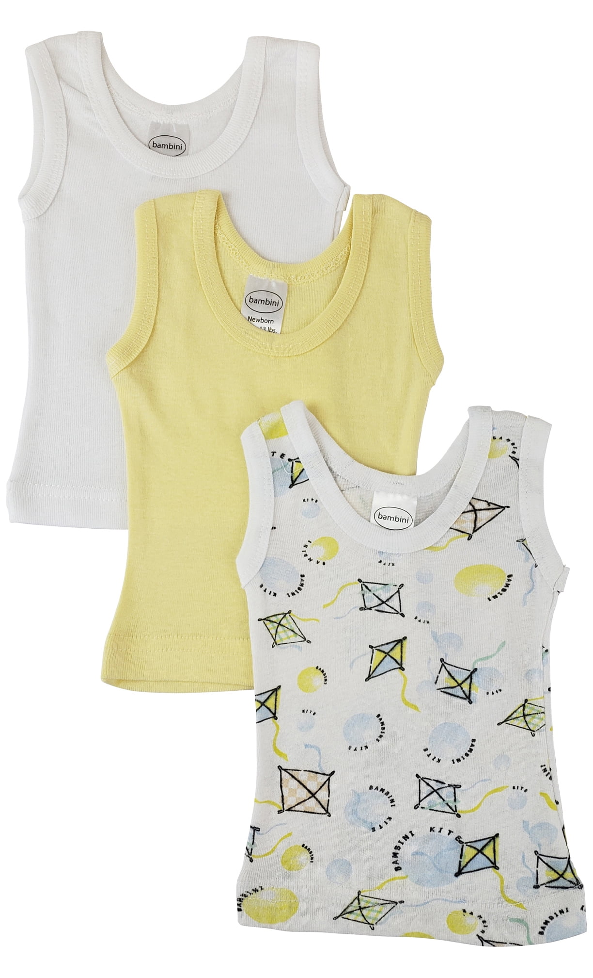 Bambini Layette Unisex Baby 3 Pc Tank Tops - Walmart.com