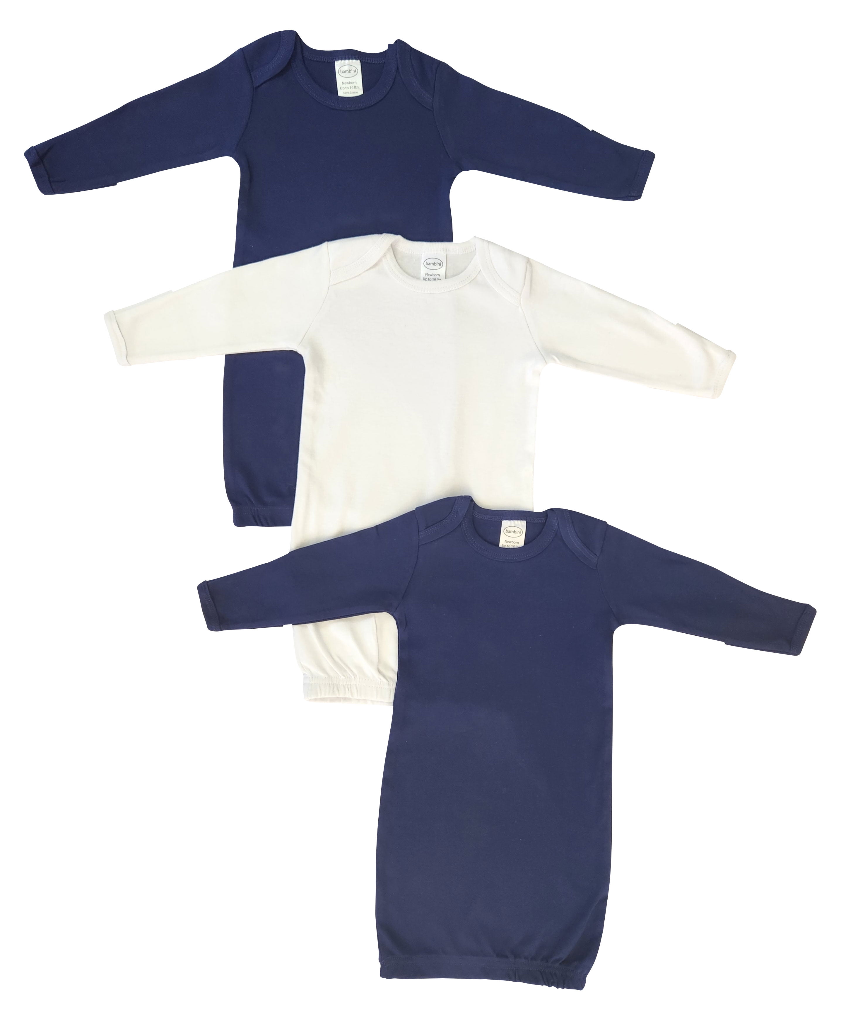 Bambini Layette Unisex Newborn Baby 3 Piece Gown Set - Walmart.com