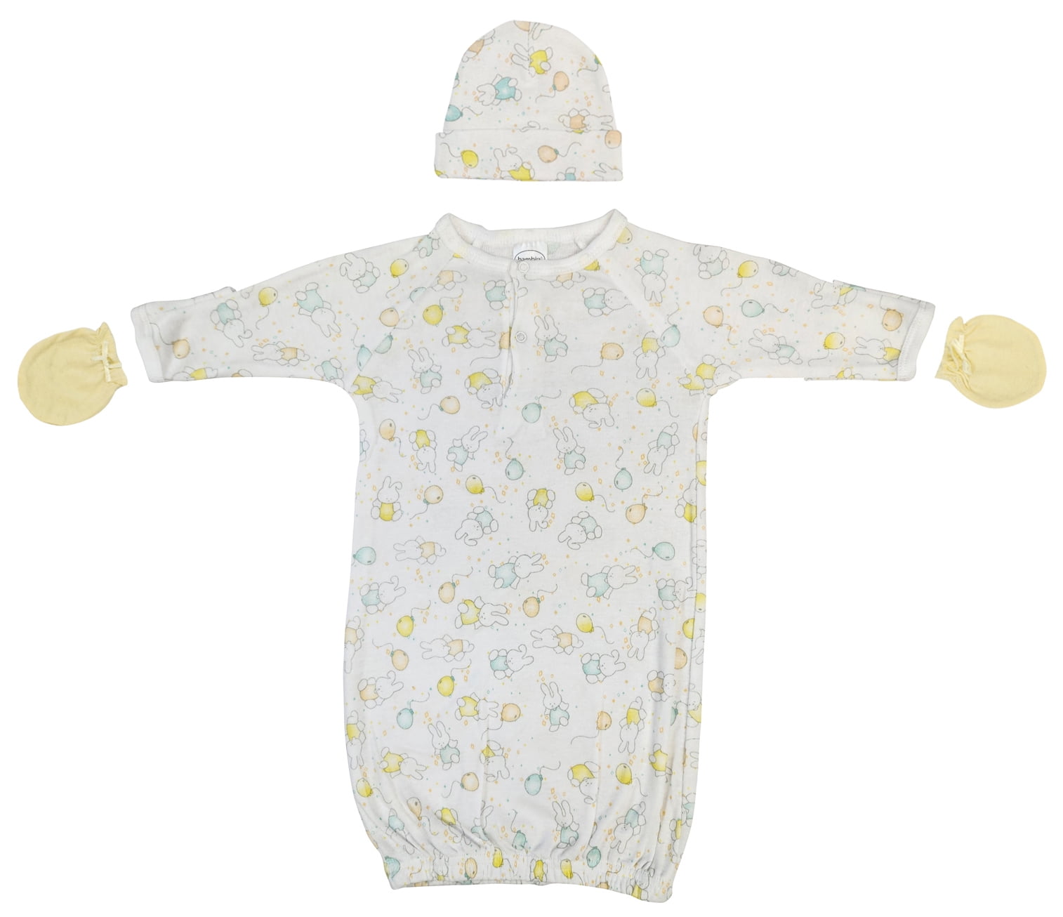 Bambini Layette Unisex Newborn Baby 3 Piece Gown Set - Walmart.com