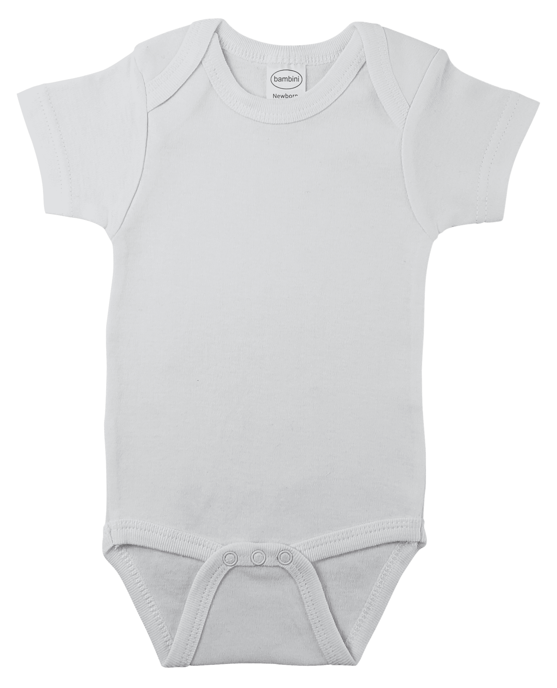 White Interlock Short Sleeve Onezies - Walmart.com