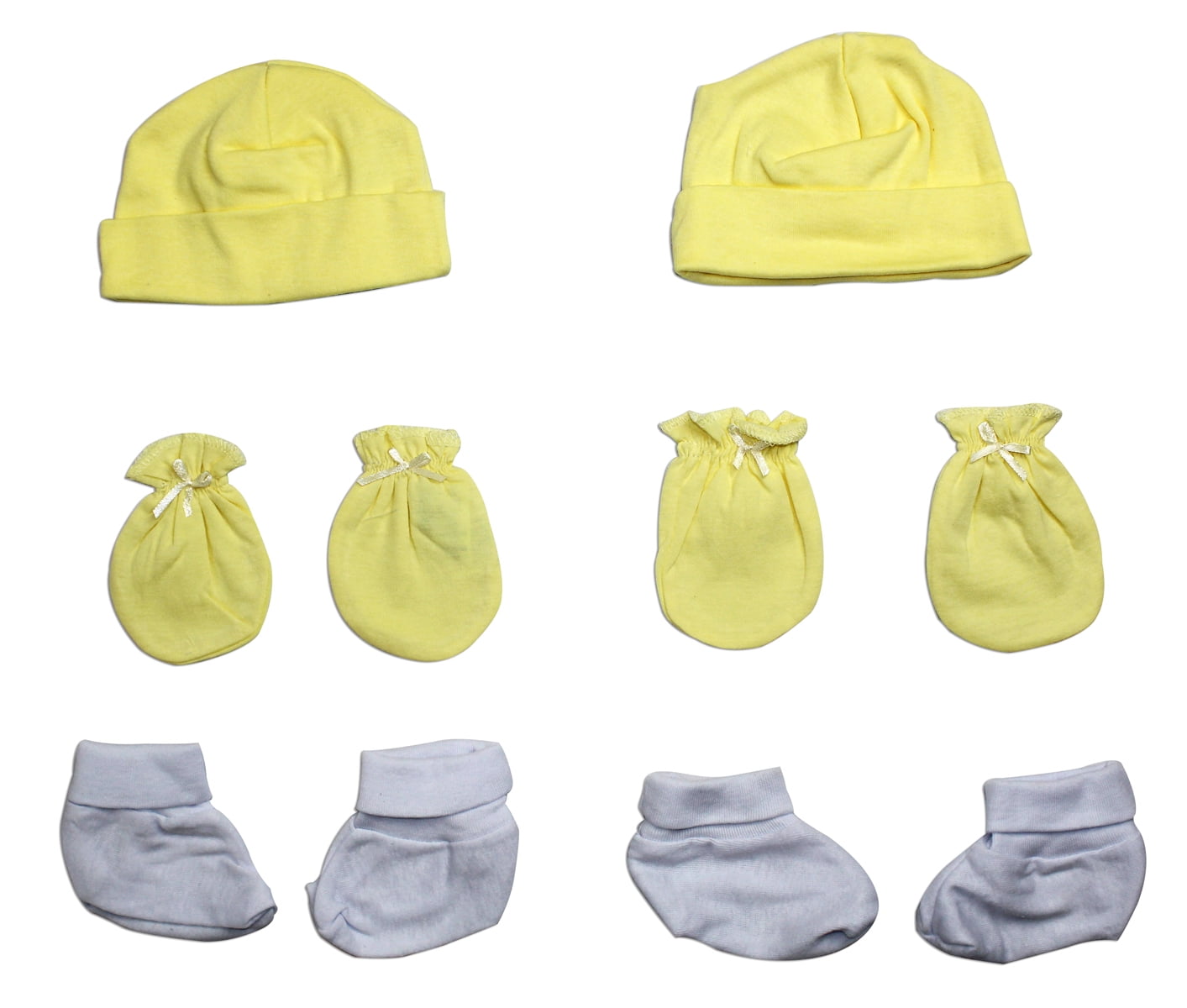 Bambini Neutral Cap, Booties and Mittens 6 Piece Layette Set - Walmart.com