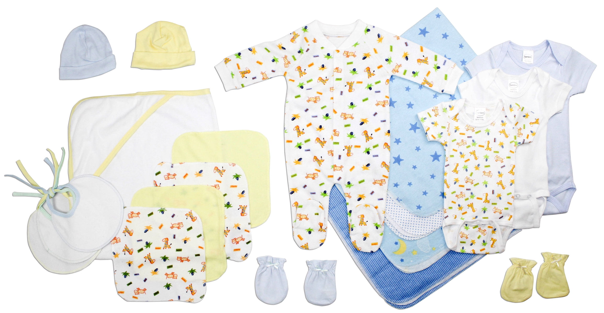Bambini Newborn Baby Boy 21 Pc Layette Baby Shower Gift Set - Walmart.com