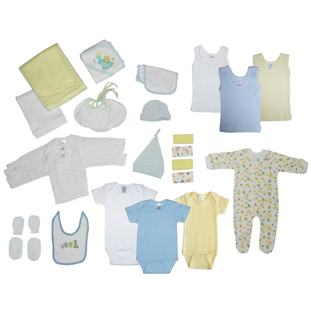 Bambini Newborn Baby Boy 29 Piece Baby Starter Layette Gift Set Box ...