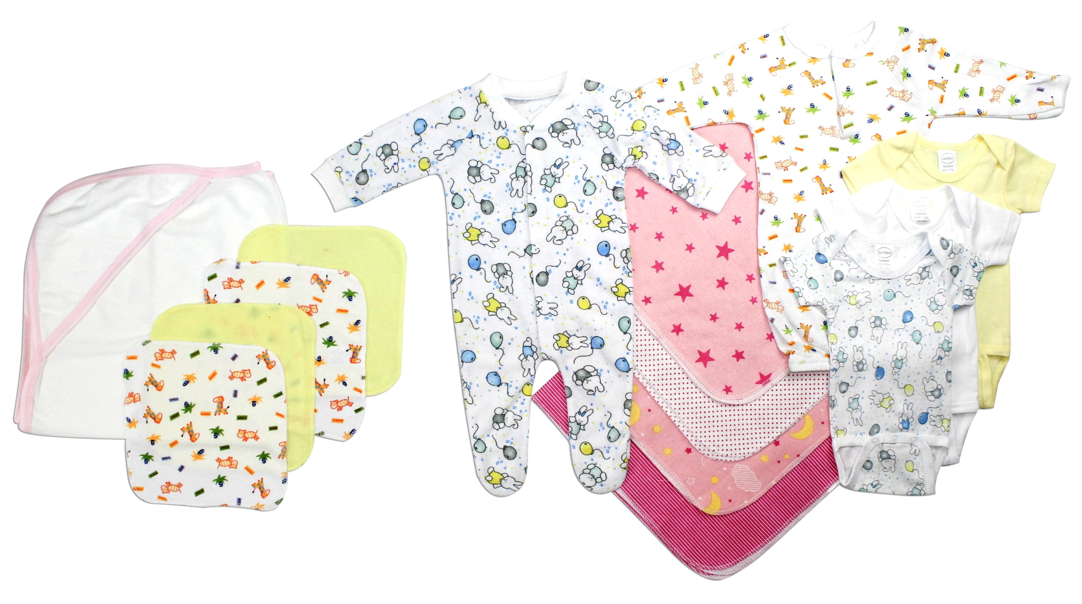 Bambini Newborn Baby Girls 14 Pc Layette Baby Shower Gift Set - Walmart.com