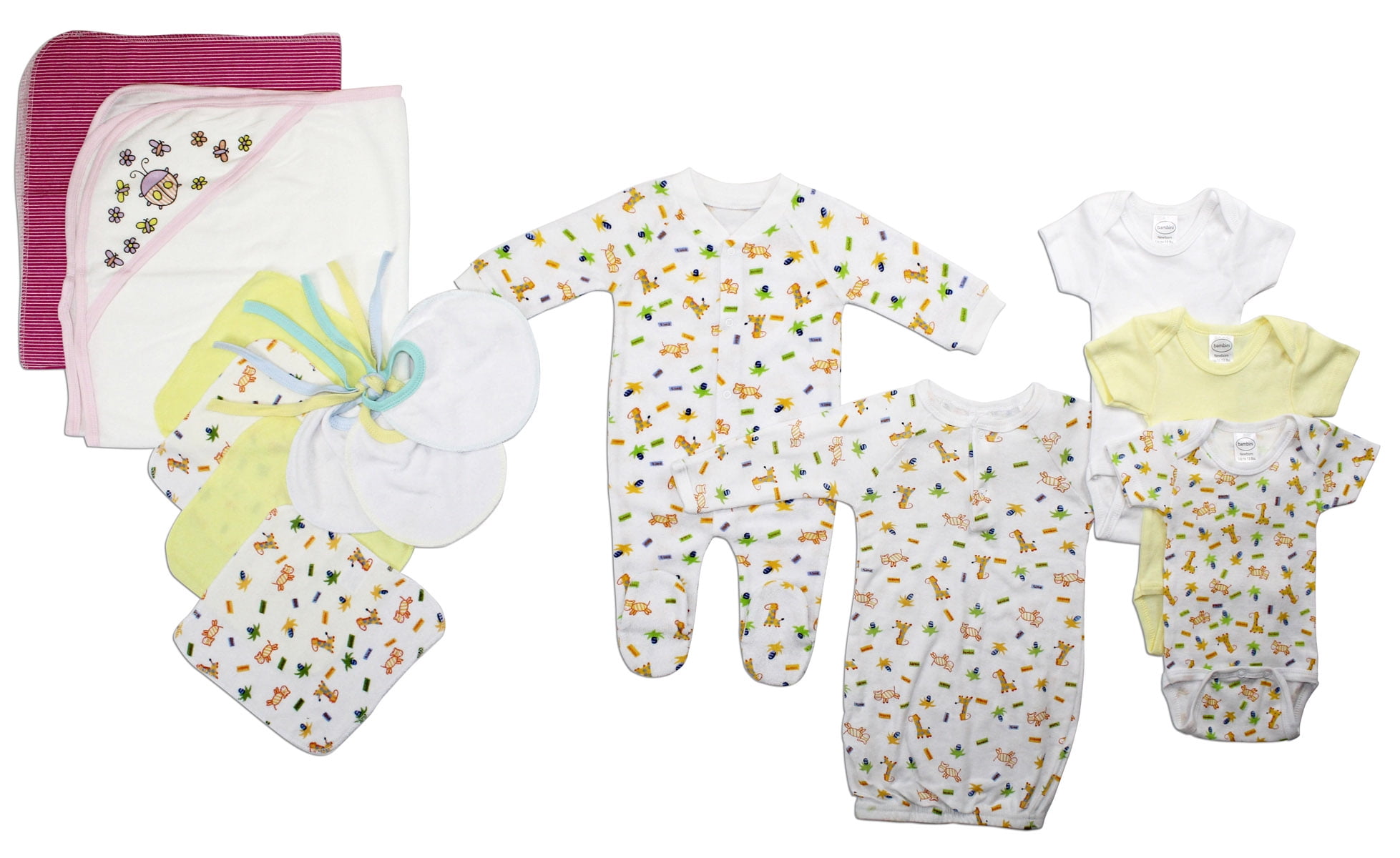 Bambini Newborn Baby Girls 14 Pc Layette Baby Shower Gift Set - Walmart.com