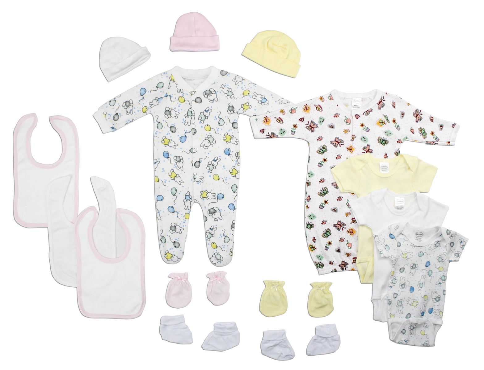 Bambini Newborn Baby Girls 15 Pc Layette Baby Shower Gift Set - Walmart.com