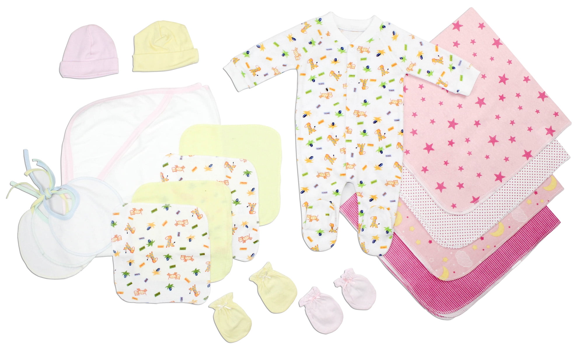 Bambini Newborn Baby Girls 17 Pc Layette Baby Shower Gift Set - Walmart.com