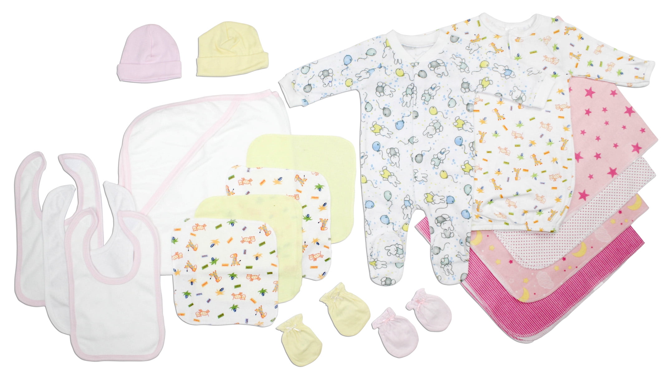 Bambini Newborn Baby Girls 18 Pc Layette Baby Shower Gift Set - Walmart.com