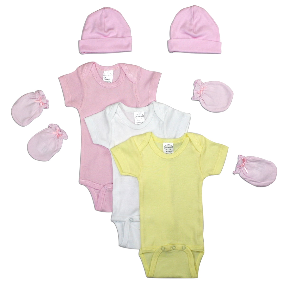 Bambini Newborn Baby Girls 7 Pc Layette Baby Shower Gift Set - Walmart.com
