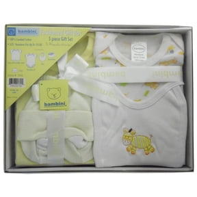 Bambini Newborn Baby Shower Layette Gift Box Set, 5pc - Pink, 100% ...