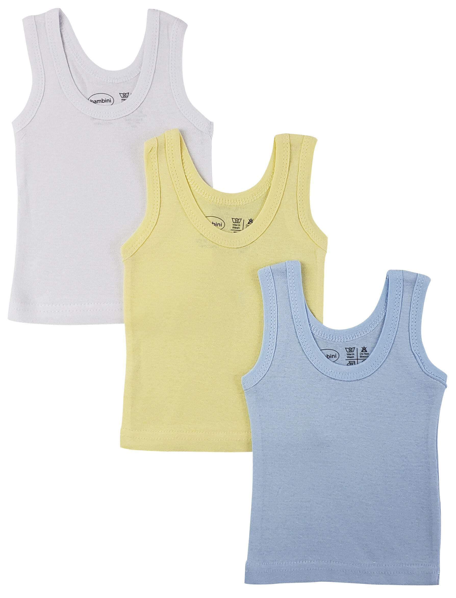Bambini Pastel Tank Tops, 3pk (Baby Boys or Baby Girls, Unisex ...