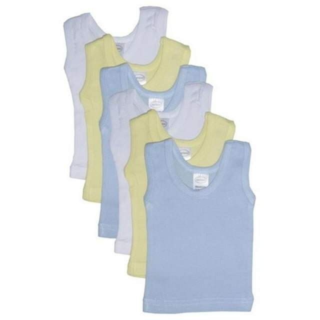 Bambini Pastel Tank Tops, 6pk (Baby Boys or Baby Girls, Unisex) M (12 ...