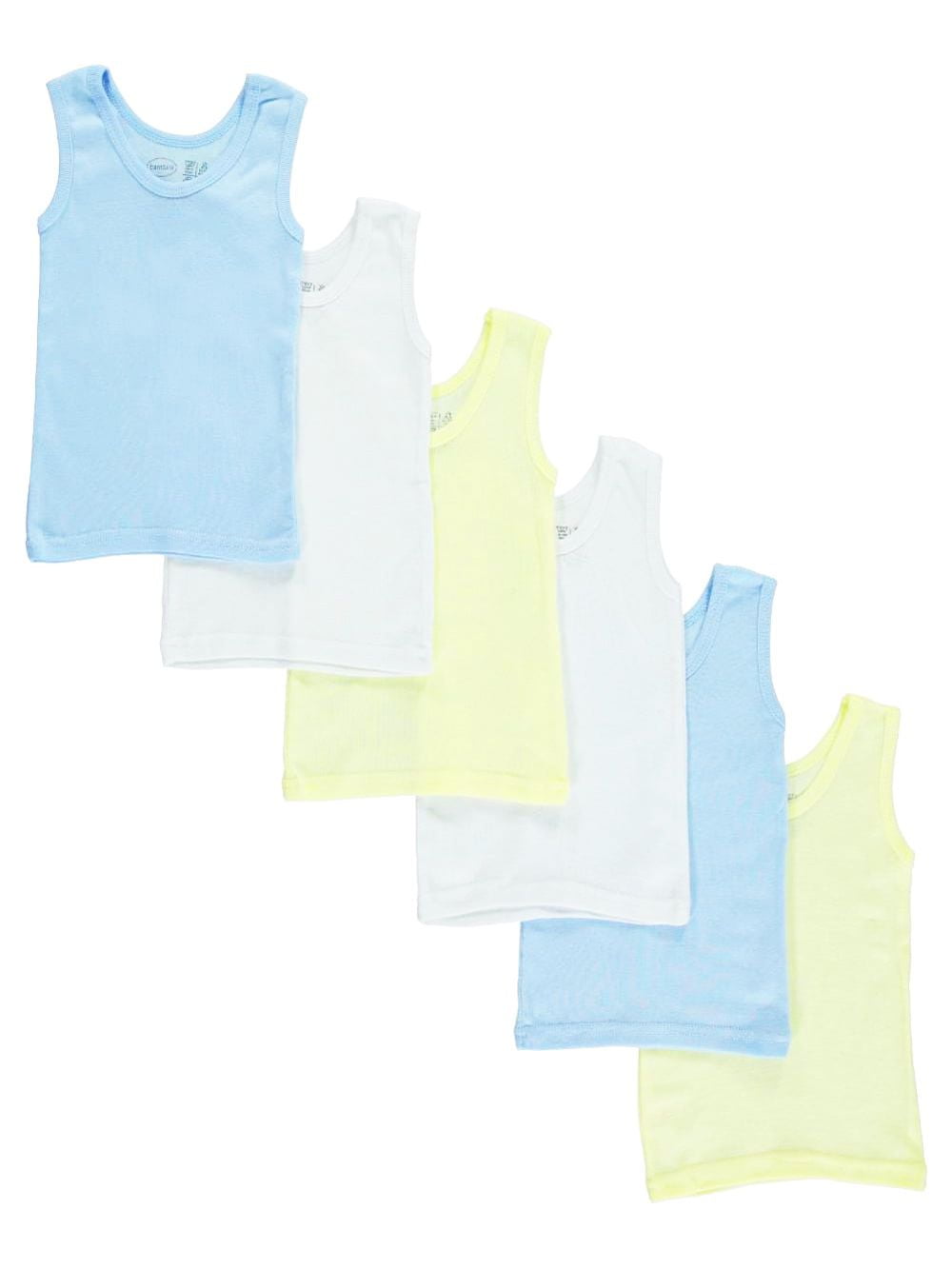 Bambini Pastel Tank Tops, 6pk (Baby Boys or Baby Girls, Unisex) S (6-12 ...