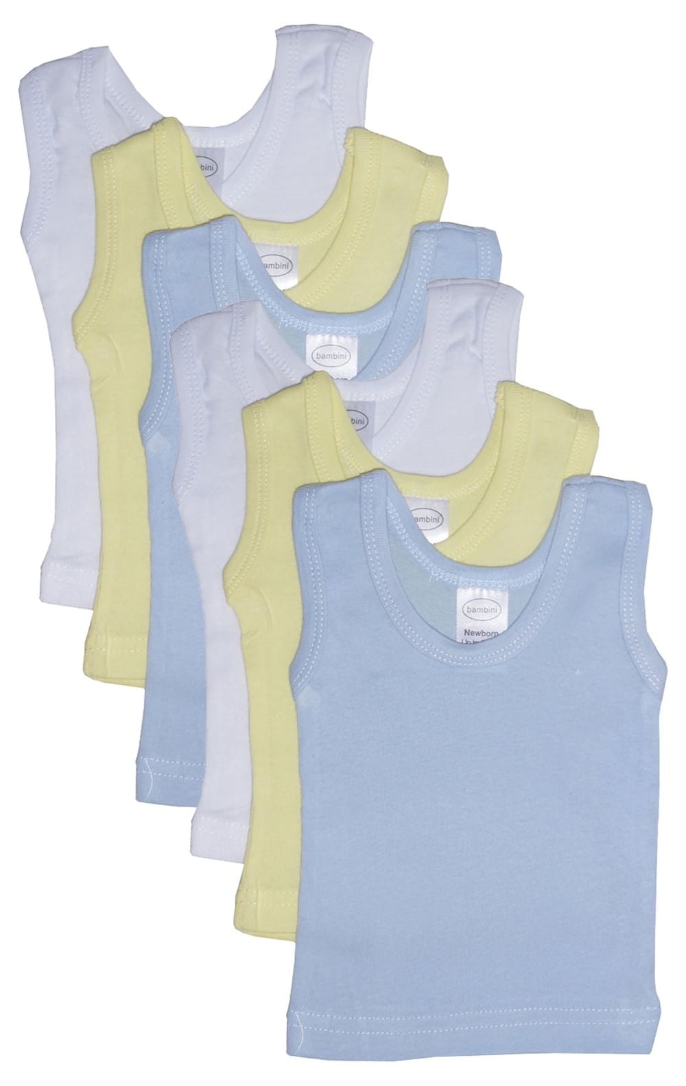 Bambini Pastel Tank Tops, 6pk (Baby Boys or Baby Girls, Unisex ...