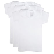 Bambini 3-Pack White Side Snap Short Sleeve Infant T-Shirt for Newborns ...