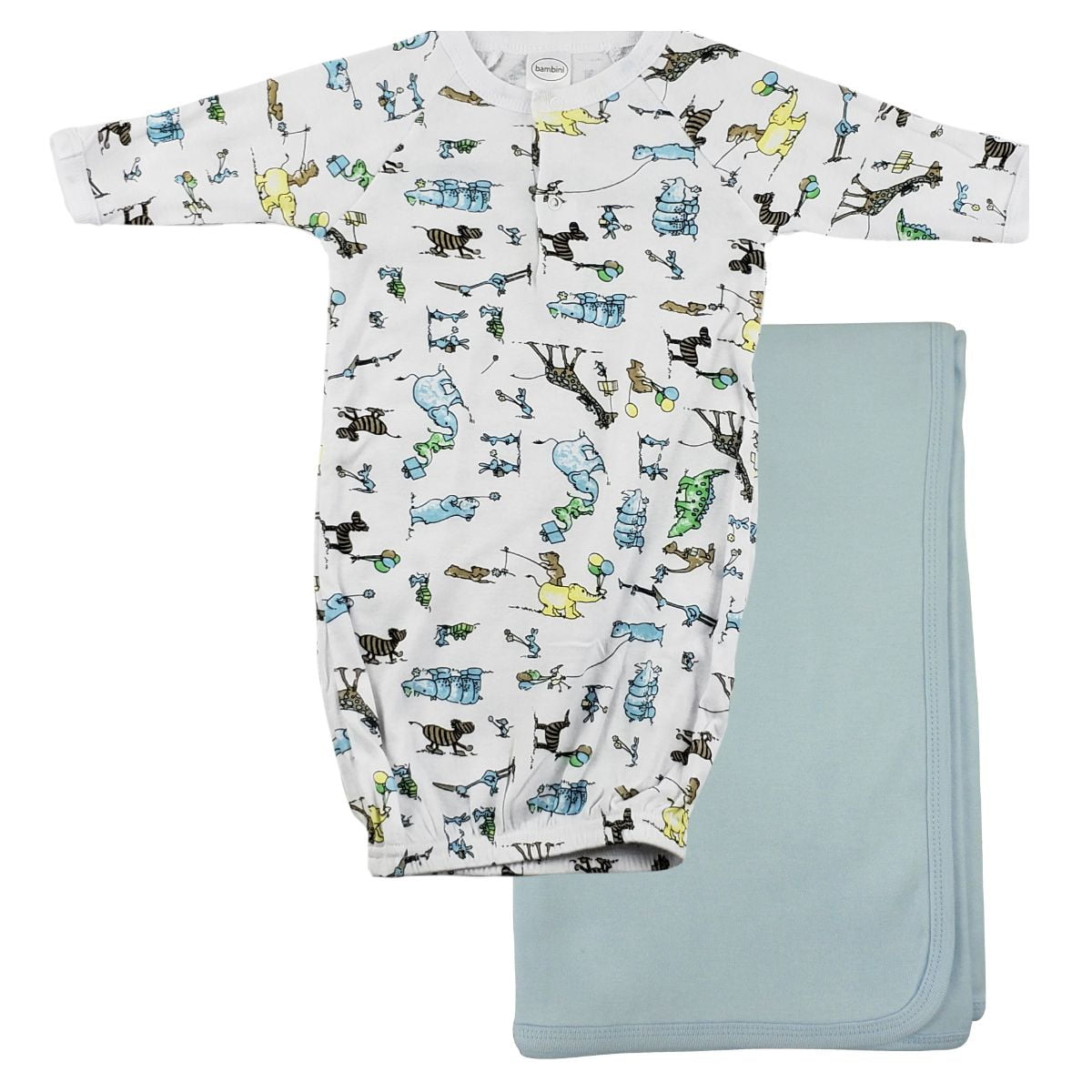 Bambini Print Infant Gown and Recieving Blanket - Walmart Business Supplies