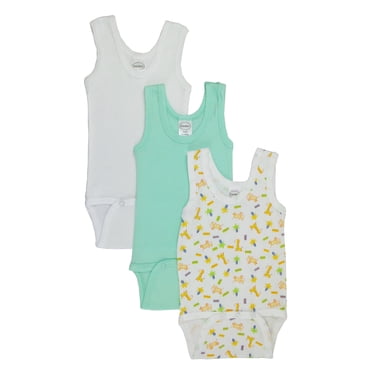 Bambini Sleeveless Tank Top Onesies, 3pk, 100% Cotton, Newborn Infant ...