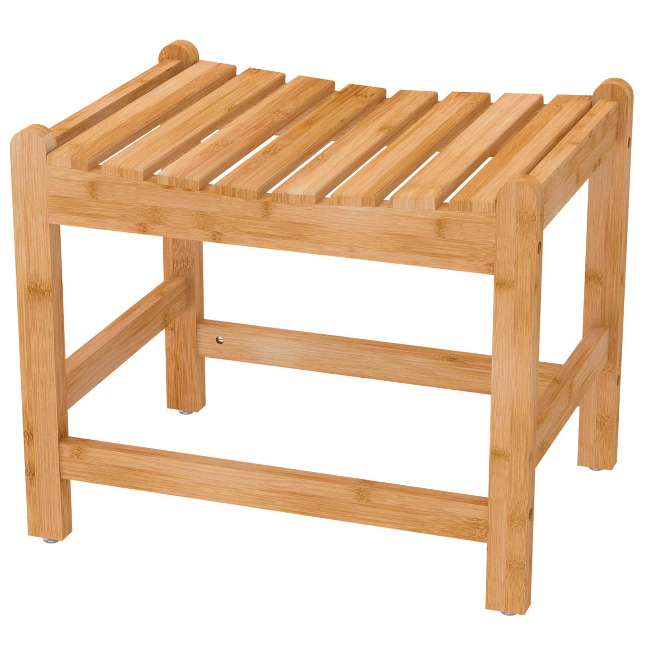 Bambloom Bamboo Shower Bench,Waterproof Anti-Slip Shower Stool in ...