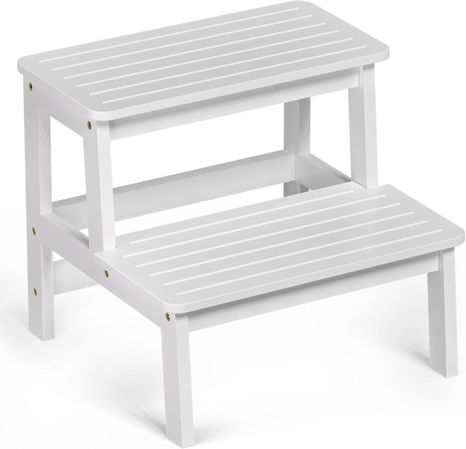 Bambloom Bamboo Two Step Stool for Adults and Kids, Bed Stepstool with ...