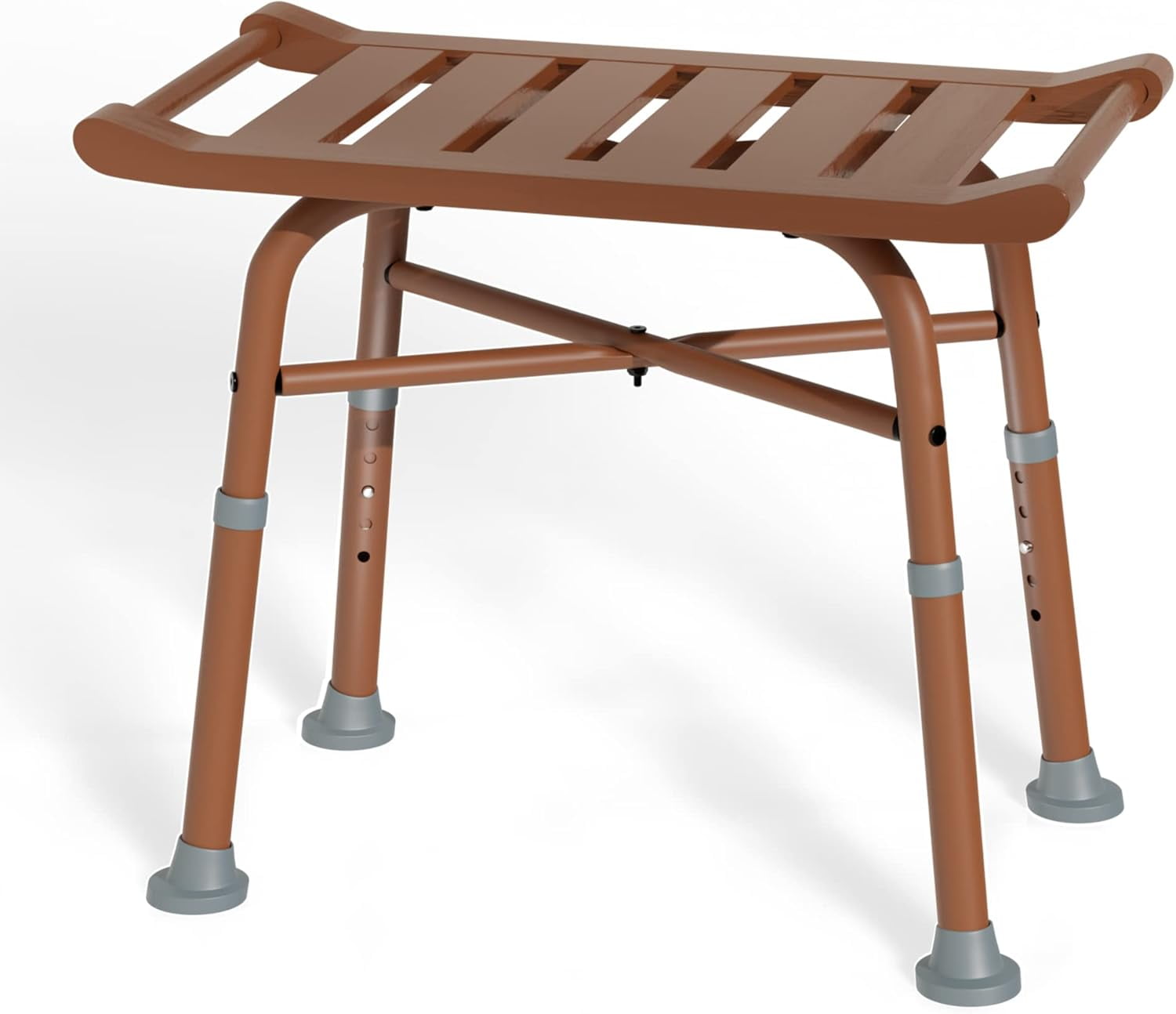 Bambloom Shower Bench with Handles,Bamboo Waterproof and non-slip ...